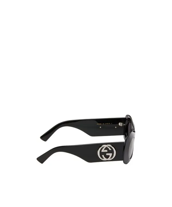 Gucci Oval Frame Sunglasses - Black