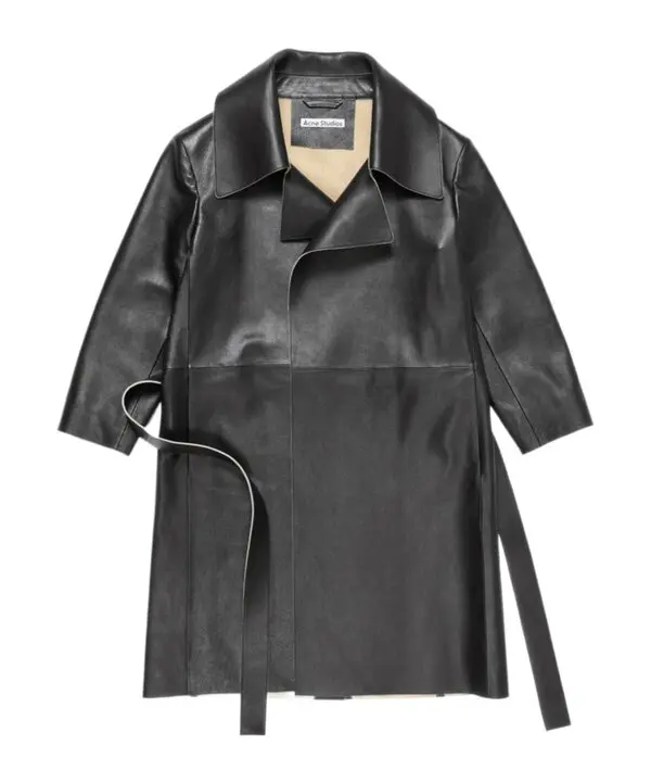 Acne Studios Leather Coat - Black