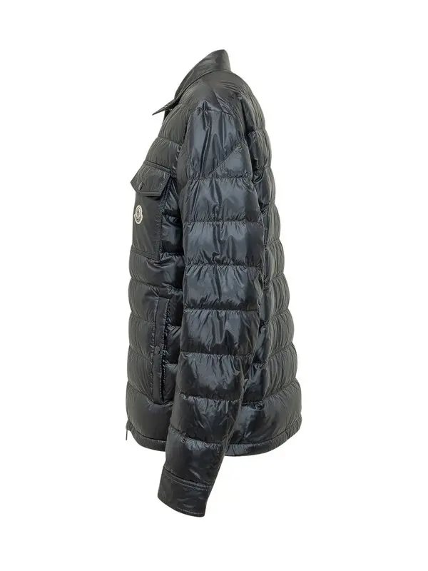 Moncler Padded Zip-up Jacket - Navy Blue