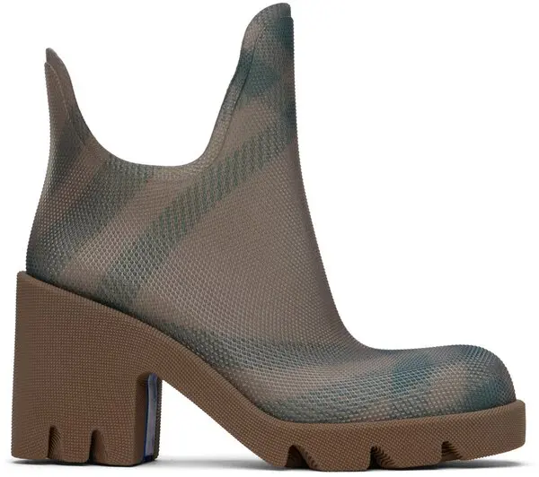 Burberry Checked Ankle Boots