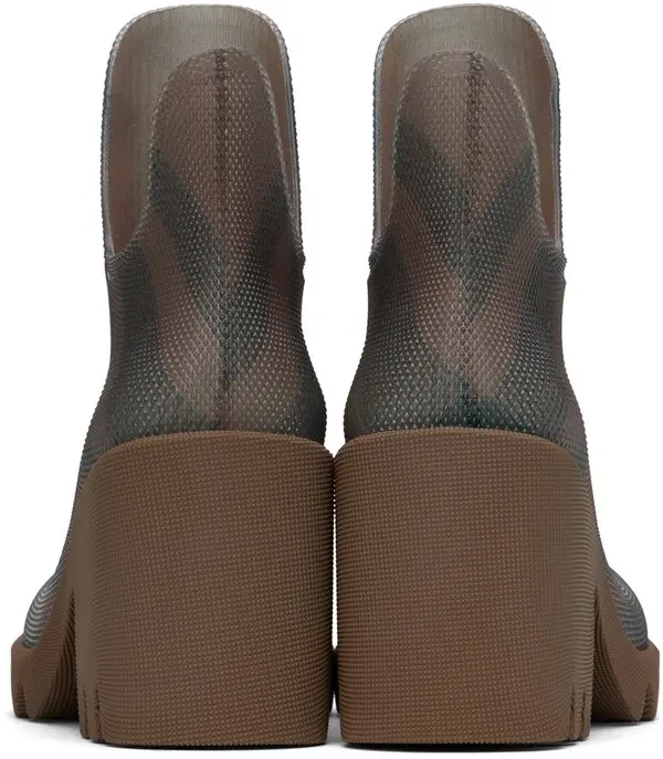 Burberry Checked Ankle Boots
