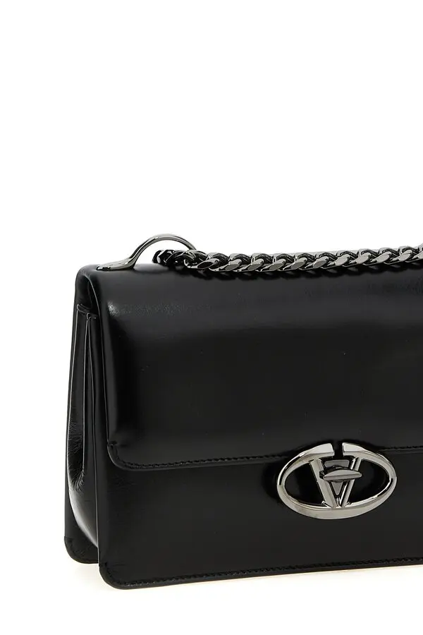 Valentino Garavani Vlogo Plaque Foldover Shoulder Bag