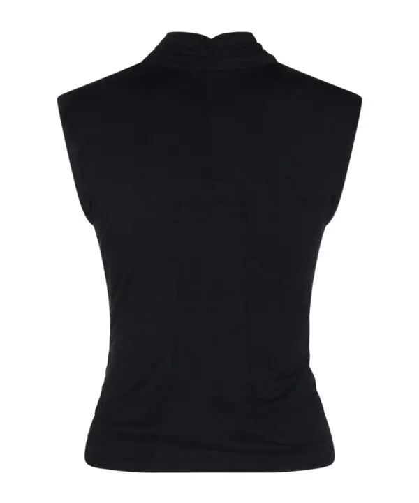 THOM KROM Sleeveless Draped V-neck Top