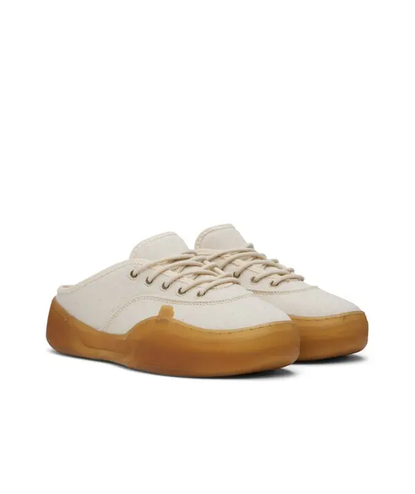 ERL Low Skate Mule Sneakers With Contrast Sole - Brown