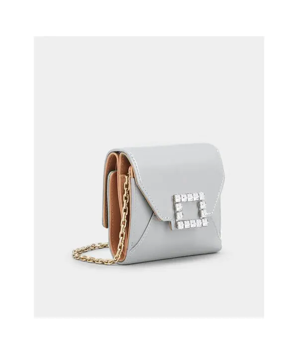 ROGER VIVIER Gem-embellished Chain Wallet - Grey