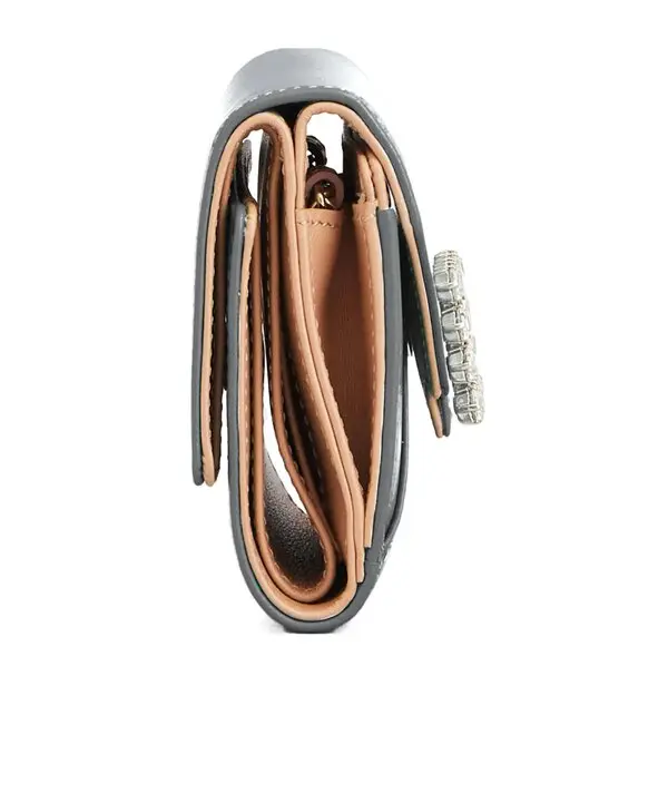 ROGER VIVIER Gem-embellished Chain Wallet - Grey