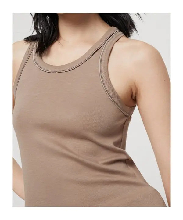 Brunello Cucinelli Ribbed Jersey Tank Top - Light Brown