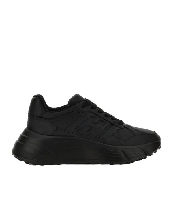 Hogan H" Engraved Low-top Sneakers - Black