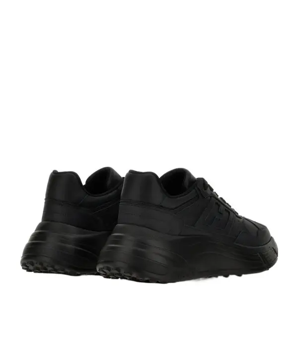 Hogan H" Engraved Low-top Sneakers - Black