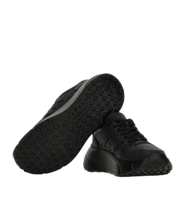 Hogan H" Engraved Low-top Sneakers - Black