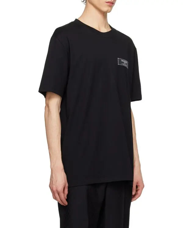 Balmain Logo Label Crewneck T-shirt