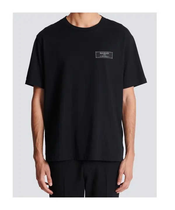 Balmain Logo Label Crewneck T-shirt