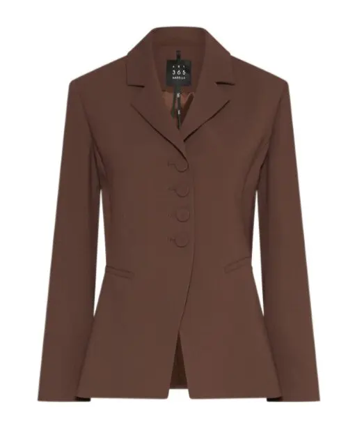 Marella Semi-fitted Envers Satin Blazer - Brown