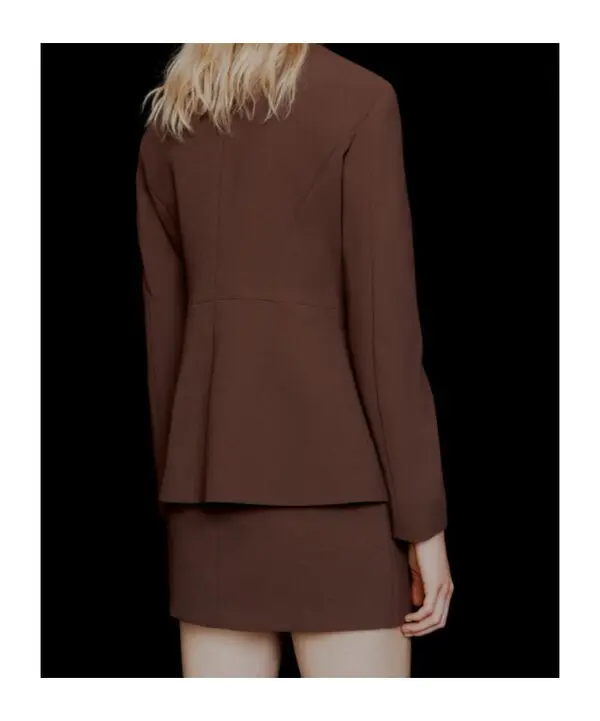 Marella Semi-fitted Envers Satin Blazer - Brown