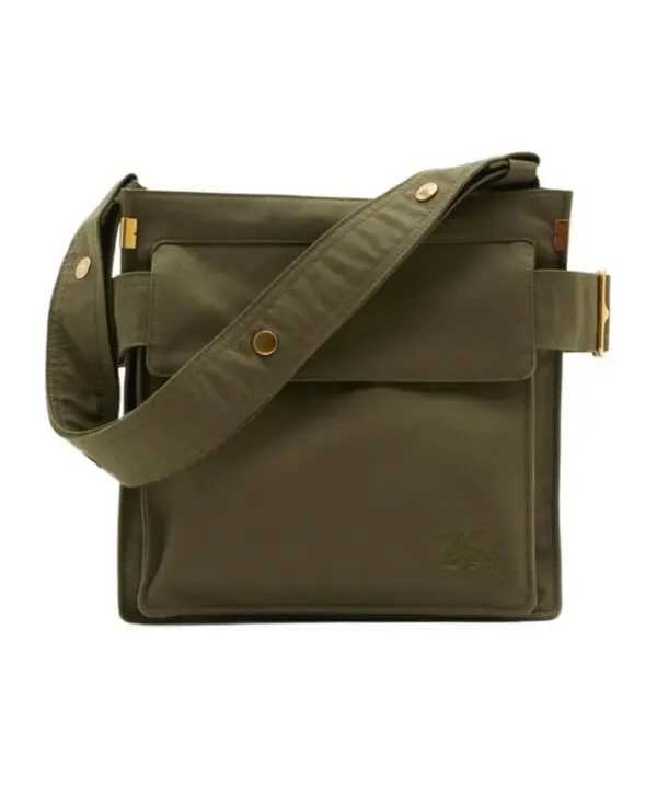 Burberry Trench Logo-embroidered Zipped Messenger Bag - Military Style