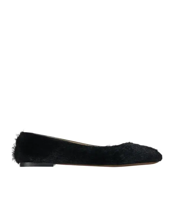 THE ROW Square Block Heeled Ballet Flats - Black
