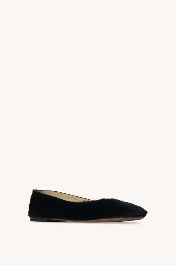 THE ROW Square Block Heeled Ballet Flats - Black