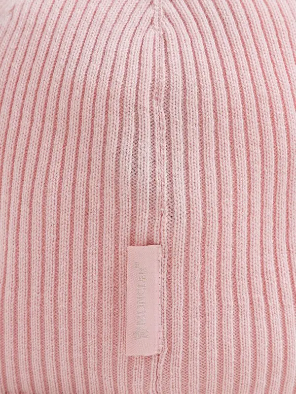 Moncler Logo Patch Knitted Beanie