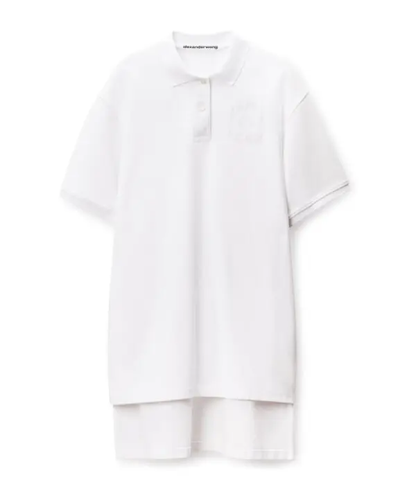 Alexander Wang Oversized Polo Dress - White