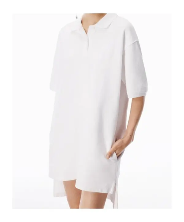 Alexander Wang Oversized Polo Dress - White