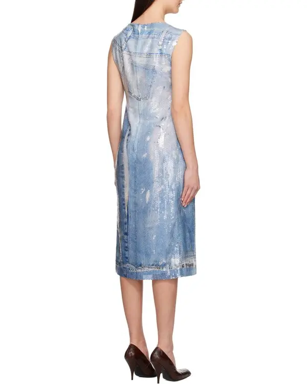 Acne Studios Sleeveless Sequined Denim Dress