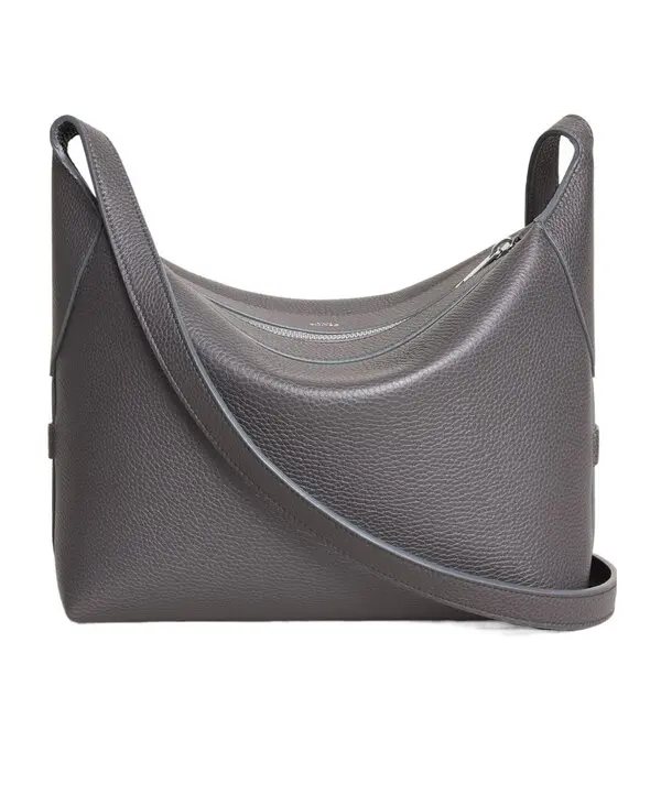 Celine Grained Calfskin Crossbody Bag - Grey