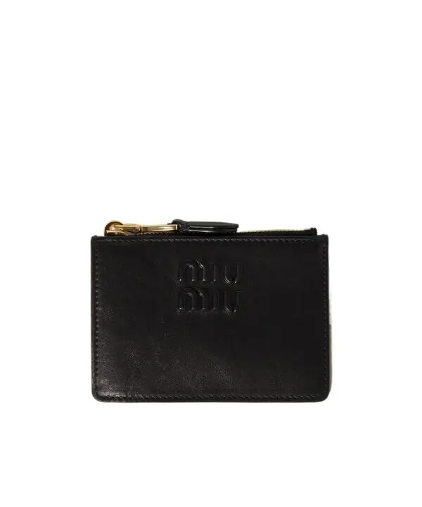 Miu Miu Nappa Leather Card Holder - Black