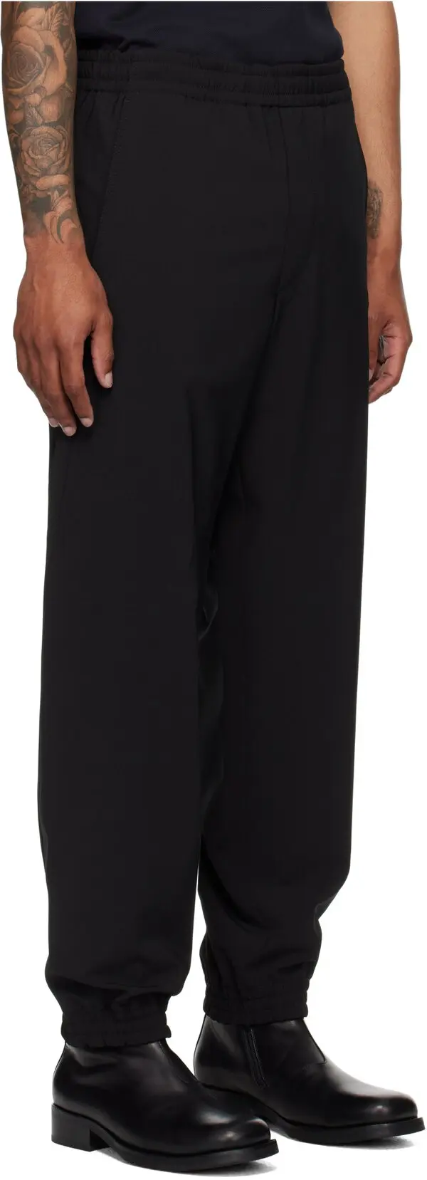 Moncler Logo Patch Jogging Pants - Black