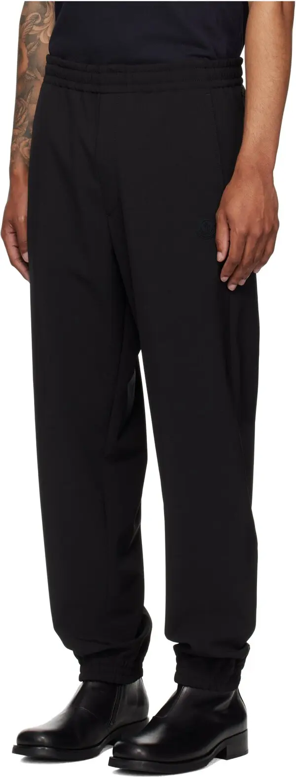 Moncler Logo Patch Jogging Pants - Black