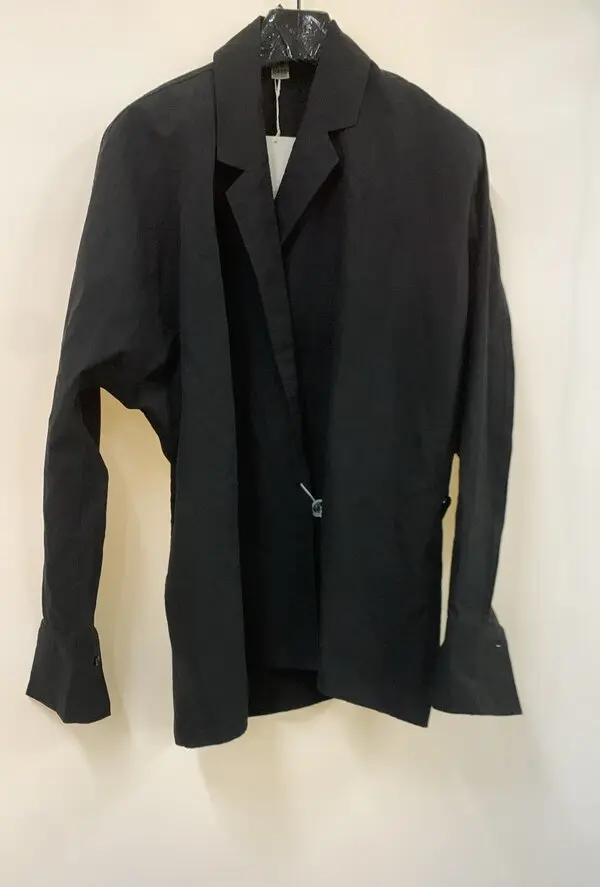 TOTEME Asymmetrical Wrap Blouse With Batwing Sleeves - Black