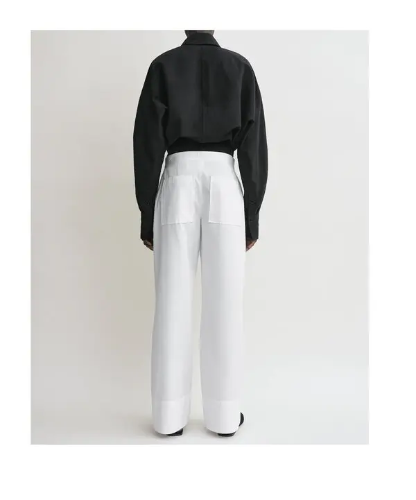 TOTEME Asymmetrical Wrap Blouse With Batwing Sleeves - Black