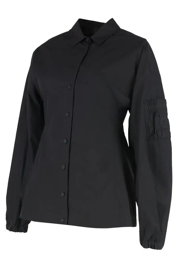 Moncler Long Sleeve Shirt With Lapels And Pockets
