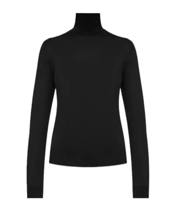 Dolce & Gabbana Turtleneck Knitted Jumper With Ribbed Cuffs And Hem - Black