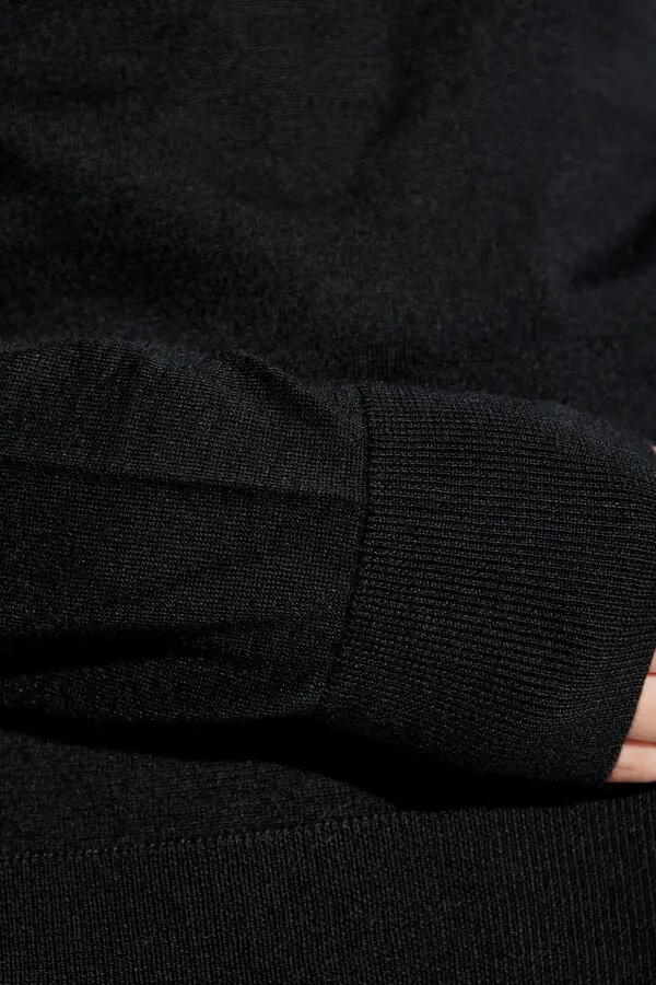 Dolce & Gabbana Turtleneck Knitted Jumper With Ribbed Cuffs And Hem - Black