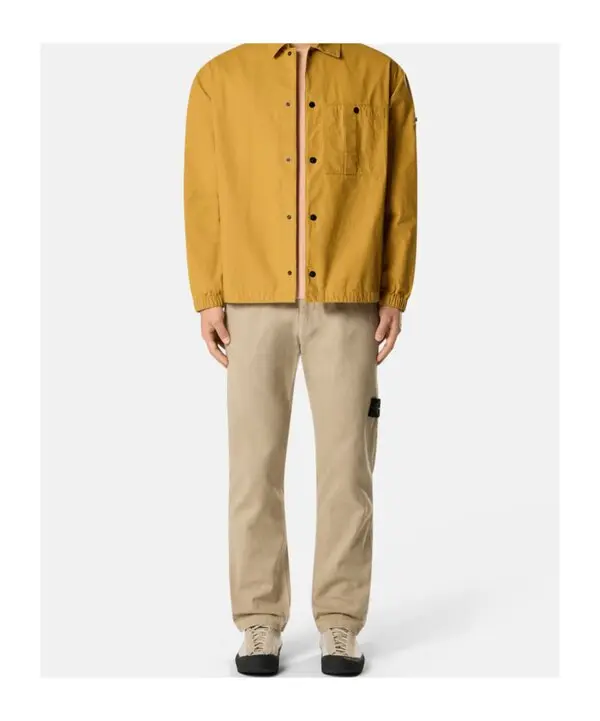 Stone Island Old Effect Cotton Trousers - Desert