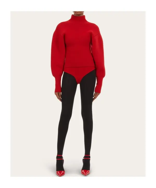 FERRAGAMO Ribbed Knit High-waisted Shorts