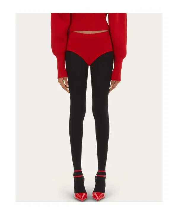 FERRAGAMO Ribbed Knit High-waisted Shorts