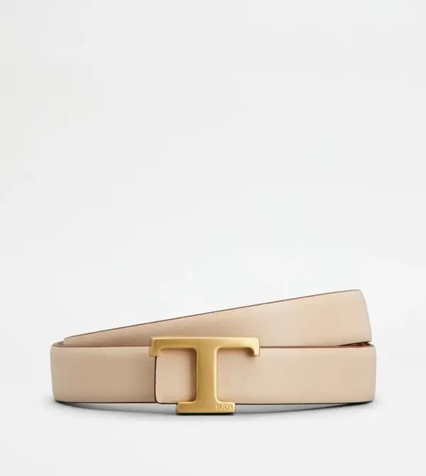 TOD'S T Plaque Reversible Belt - Brown