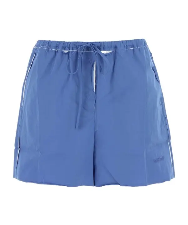 Miu Miu Poplin Boxer Shorts With Raw Edge Hem
