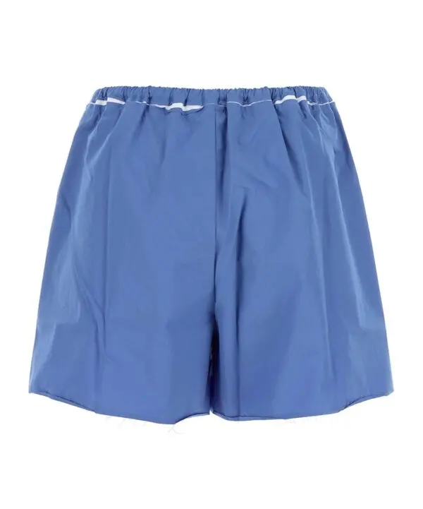 Miu Miu Poplin Boxer Shorts With Raw Edge Hem