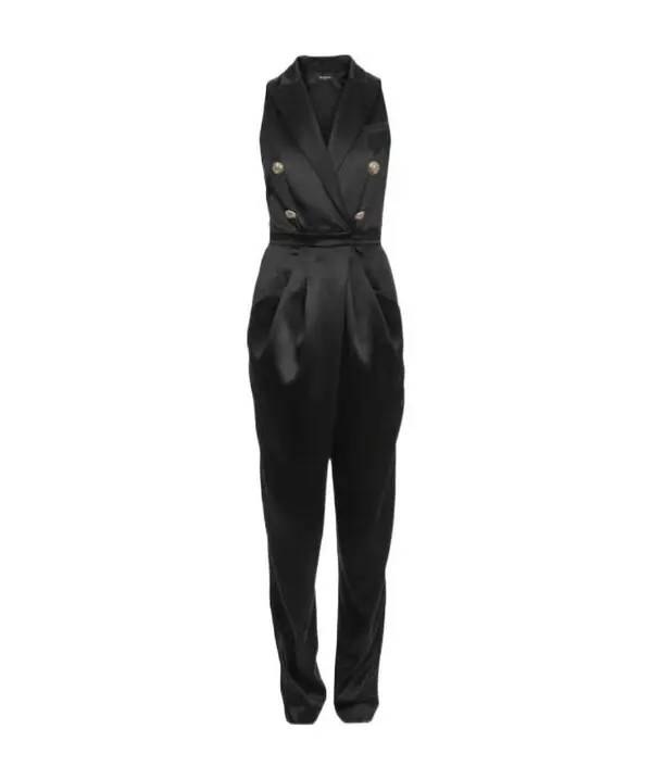 Balmain Double-breasted Jumpsuit - Black