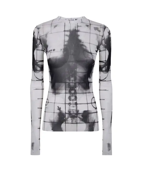 JEAN PAUL GAULTIER Squeletor-print T-shirt - White Black
