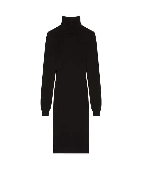 Givenchy High-neck Long-sleeve Midi Dress