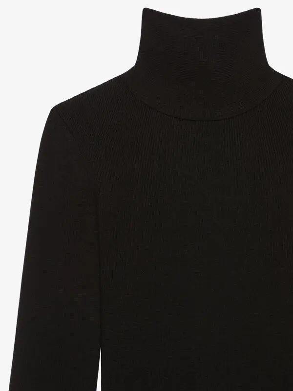 Givenchy High-neck Long-sleeve Midi Dress