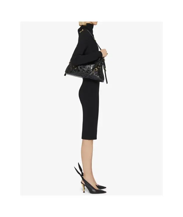 Givenchy High-neck Long-sleeve Midi Dress