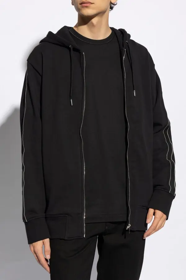 Alexander McQueen Logo Drawstring Zip-up Hoodie