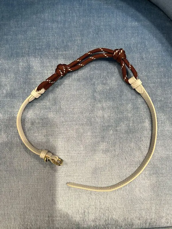 Miu Miu Knotted Leather Anklet