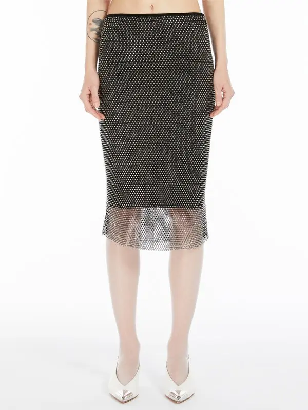 Sportmax Embellished A-line Midi Skirt