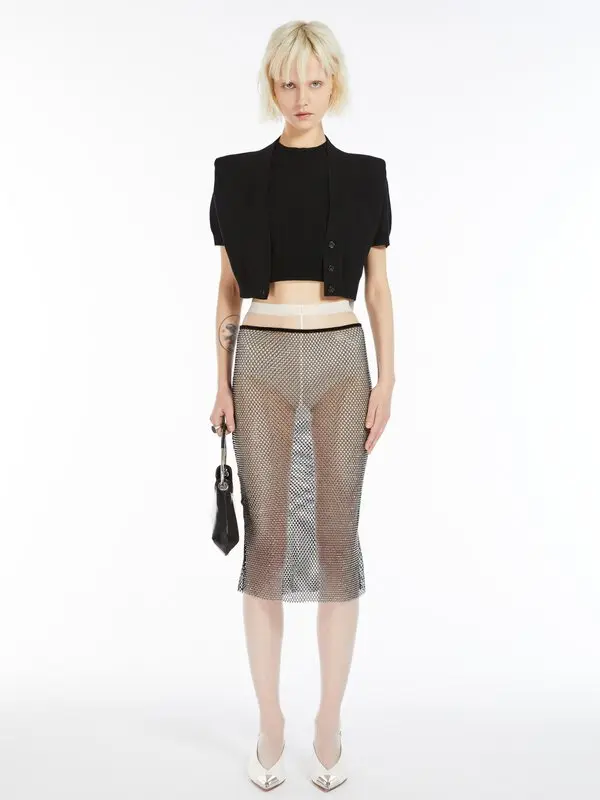 Sportmax Embellished A-line Midi Skirt