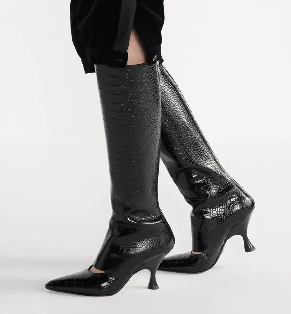 Dior Century Embossed Heeled Boots